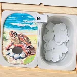Sea Turtle Eggs Counting to 20, Printable Flisat Insert, Trofast Insert ...