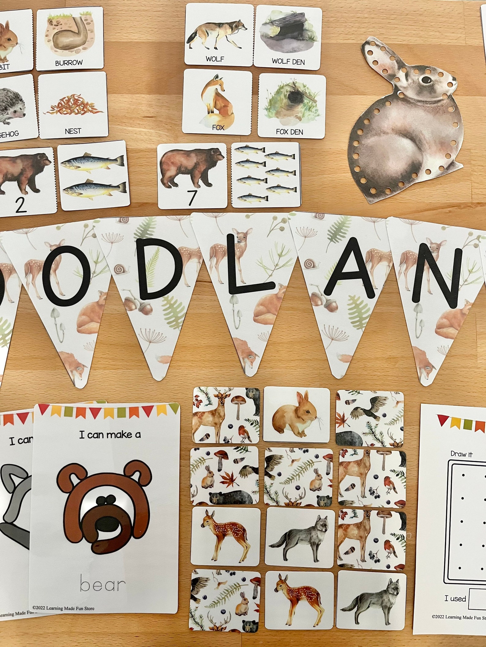 Woodland Unit Study Forest Animals Printable Nature Studies - Etsy