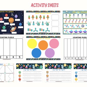 Solar System Busy Book: Preschool Learning Activities (PDF Pattern) - Etsy