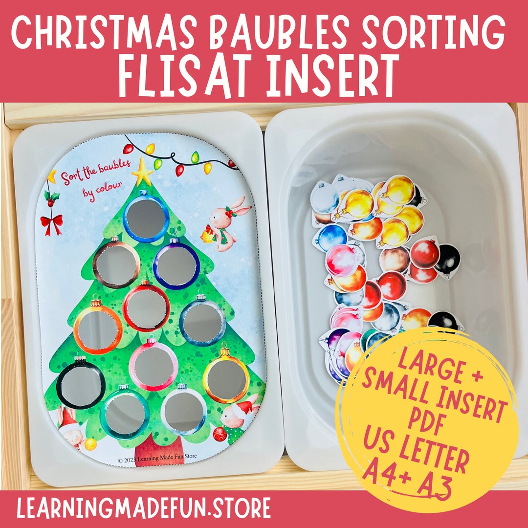 Christmas Sort by Color, Flisat Insert, Trofast Insert, Flisat ...