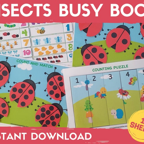 Preschool Binder Busy Book Printable Learning Activities for - Etsy