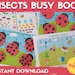 Toddler Busy Book Insects Learning Binder Toddler Learning | Etsy