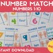 Number Match Printable Activity, Preschool Math, Number Sense ...
