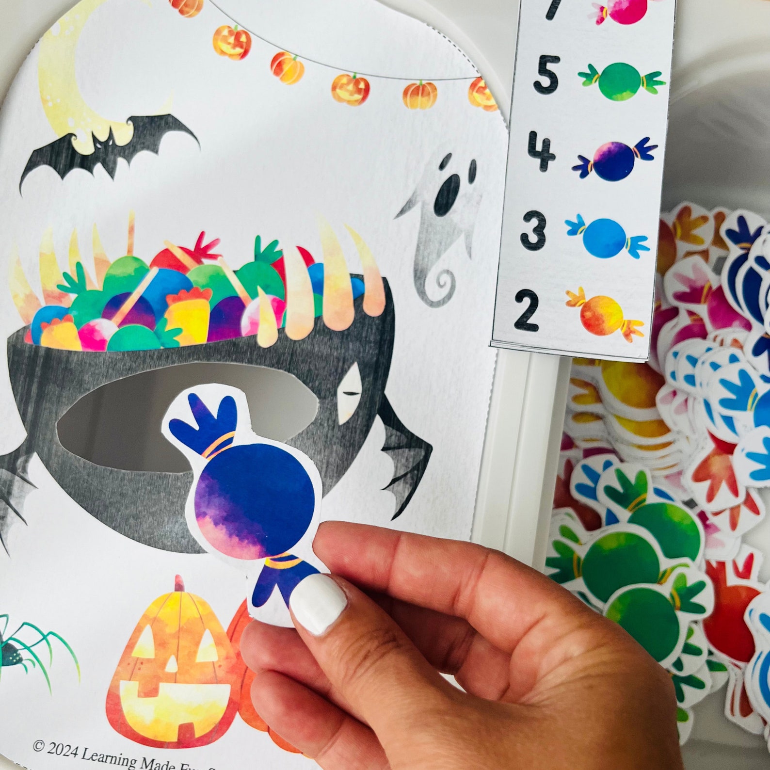 Halloween Candy Count Flisat Insert, Preschool Printable (digital ...