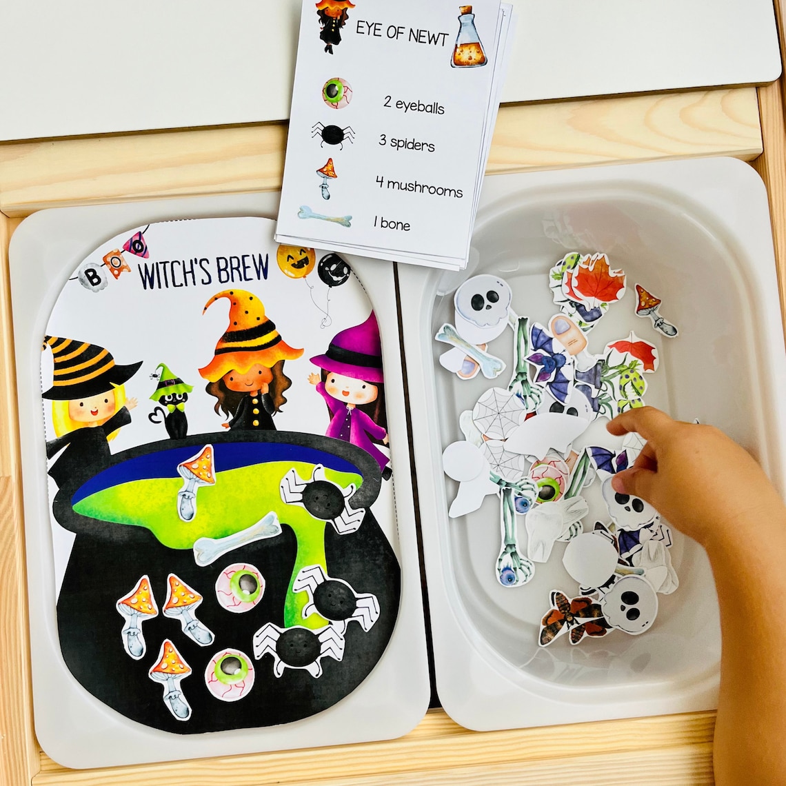 Halloween Potions Flisat Insert, Trofast Insert, Flisat Printable ...