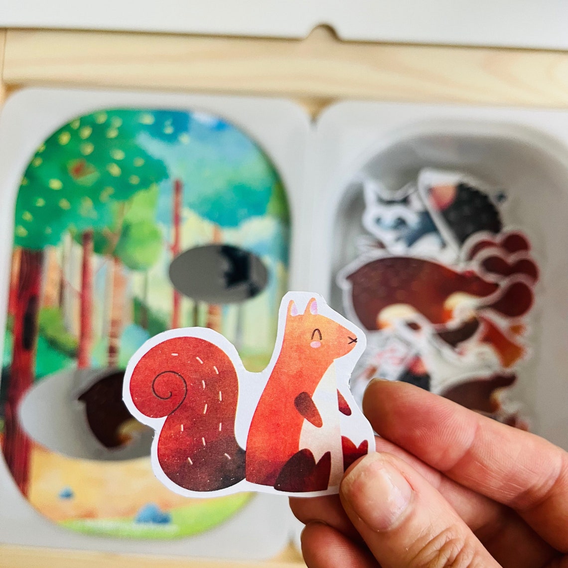 Forest Animals Size Sort Flisat Insert, Preschool Learning (digital ...