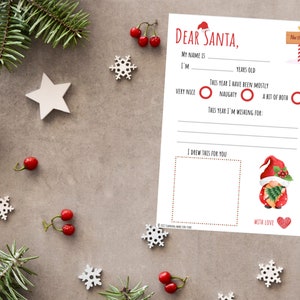 Letter to Santa Template: Kids Christmas Wish List (printable PDF) - Etsy
