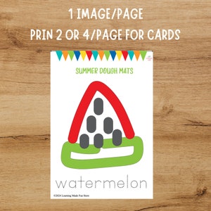 Summer Play Dough Mats Fine Motor Skills Visual Cards Play Doh Mats ...