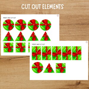 Christmas Shapes Sorting Printable Flisat Insert, Trofast Insert ...