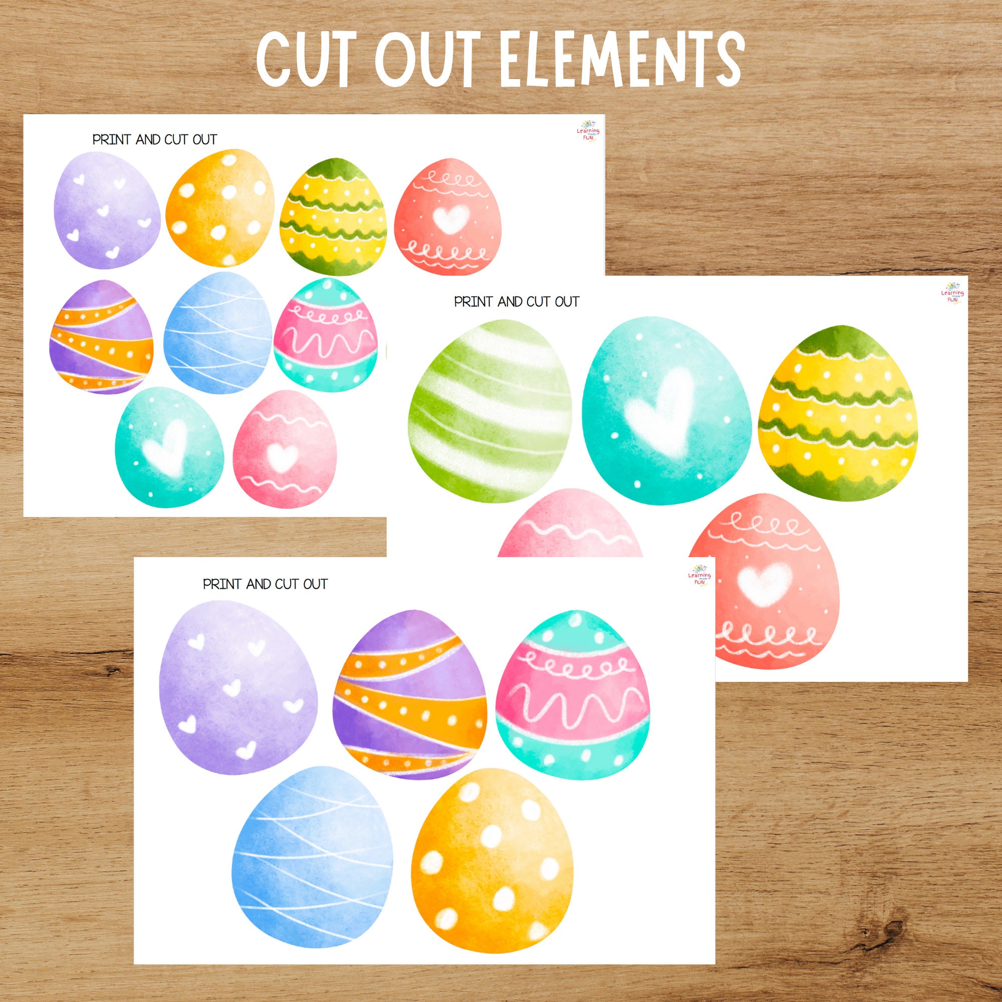 Easter Eggs Size Sorting, Printable Flisat Insert, Trofast Insert ...