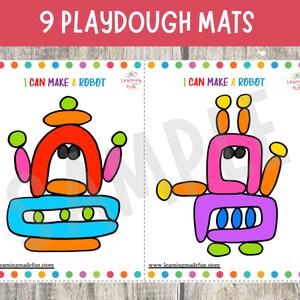 Robot Play Dough Mats: Fine Motor Skills Activity (digital Download) - Etsy