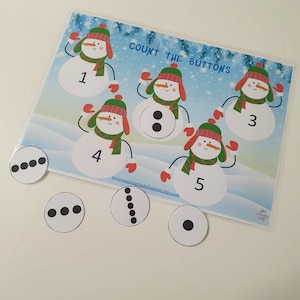 Winter Busy Book Printable, Winter Preschool Binder, Learning Activity ...