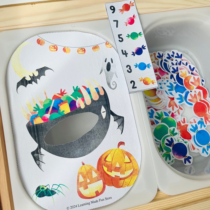 Halloween Candy Count Flisat Insert, Preschool Printable (digital ...