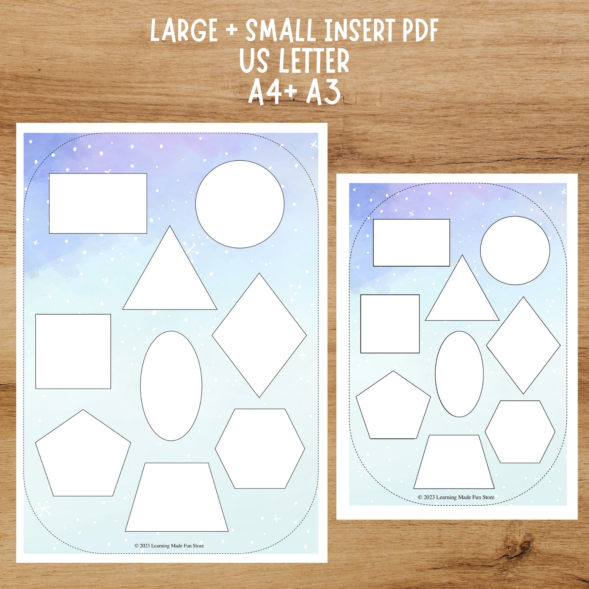 Snowmen Shapes Sorting Flisat Insert: Winter Preschool Activity ...