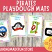 Pirates Play Dough Mats Fine Motor Skills Visual Cards Play Doh Mats ...