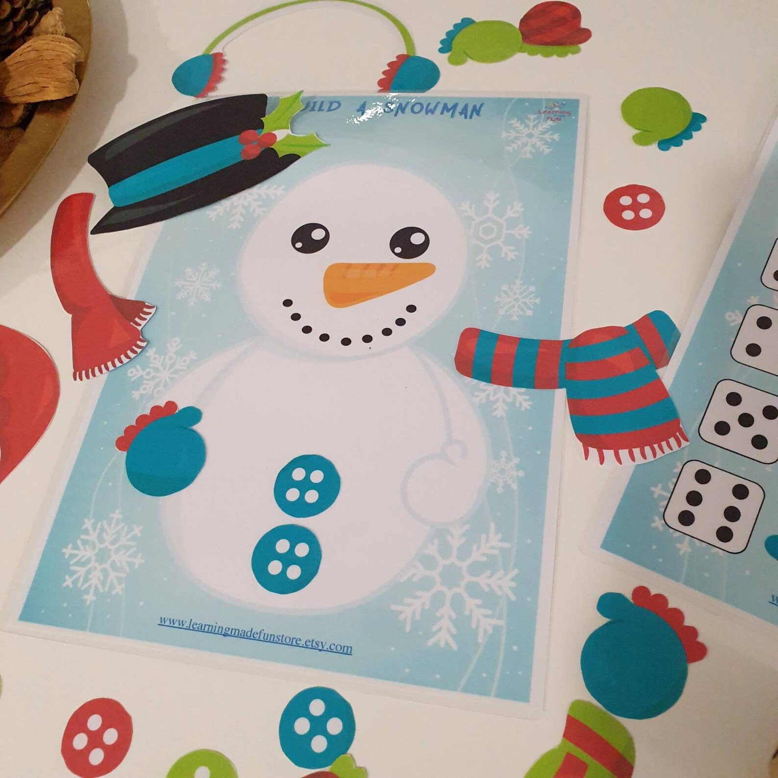 Build a Snowman Activity for Toddler Busy Book Printable - Etsy