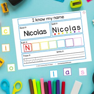 Personalized Name Tracing Worksheet: Spell & Write Activity (PDF) - Etsy