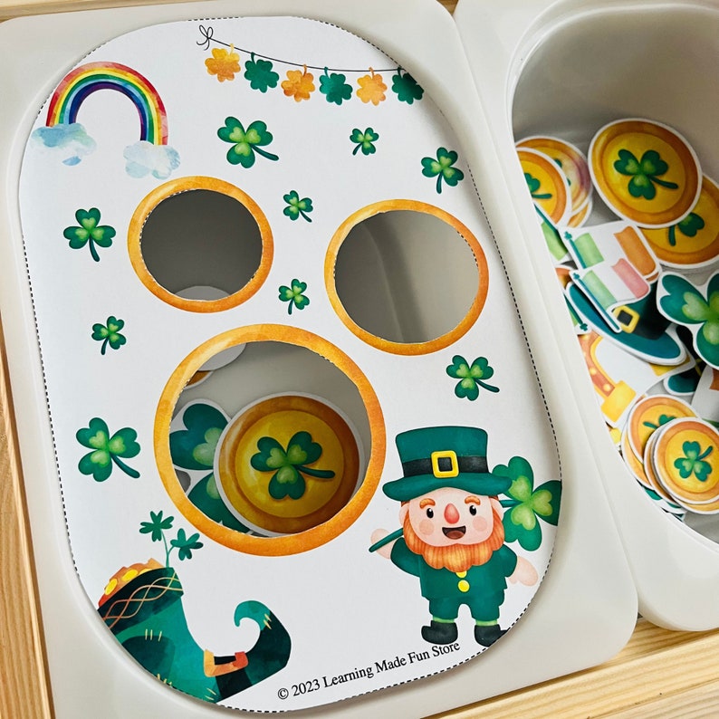 St. Patrick's Day Flisat Insert, Size Sorting Activity (digital ...