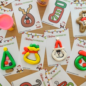 Christmas Play Dough Mats: Montessori Toddler Activities (PDF) - Etsy