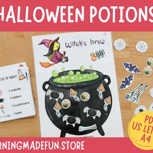 Halloween Potions Dramatic Play: Witch Brews Counting Game (PDF) - Etsy