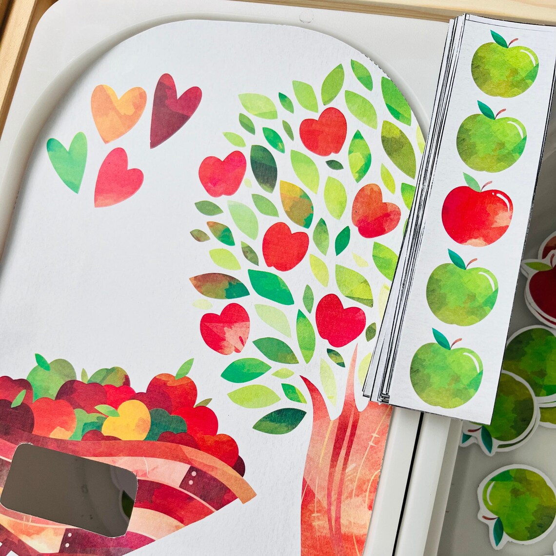 Apples Patterns Flisat Insert, Trofast Insert, Flisat Printable ...
