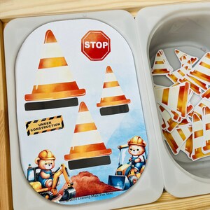 Construction Cones Size Sorting, Printable Flisat Insert, Trofast ...