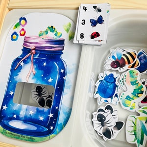 Bugs in Jar Counting, Printable Flisat Insert, Trofast Insert ...