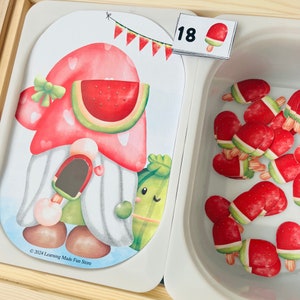 Watermelon Ice Cream Counting to 20, Printable Flisat Insert, Trofast ...