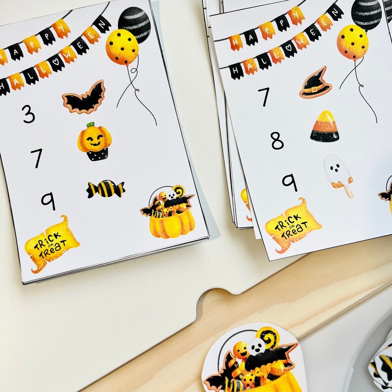 Halloween Counting Flisat Insert, Trofast Insert, Flisat Printable ...
