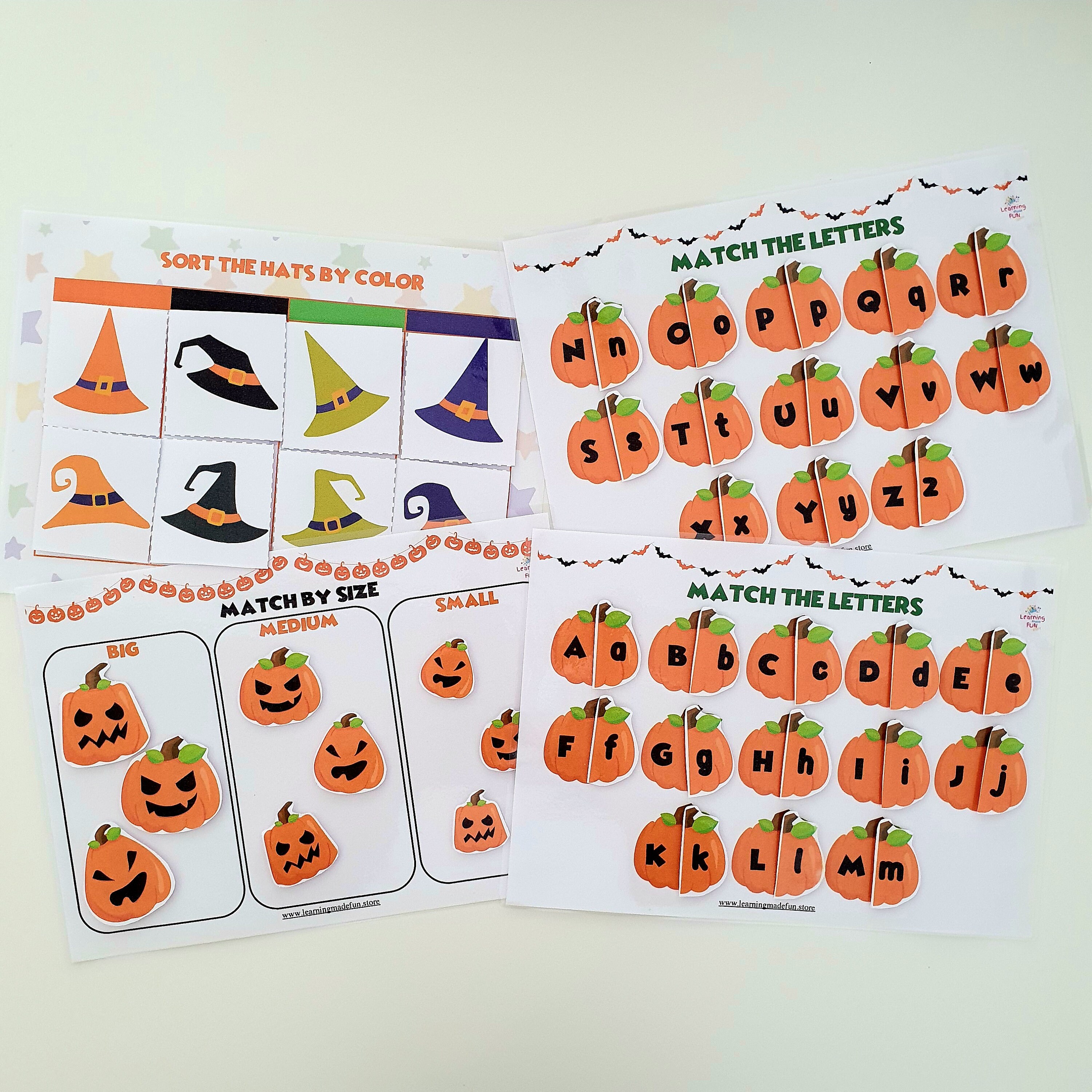 Halloween Toddler Busy Book: Matching Games, Learning Activities (PDF ...