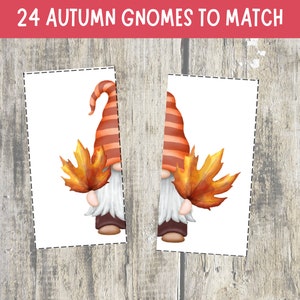 Autumn Matching Game for Kids, Fall Centers Matching Activity, Autumn ...