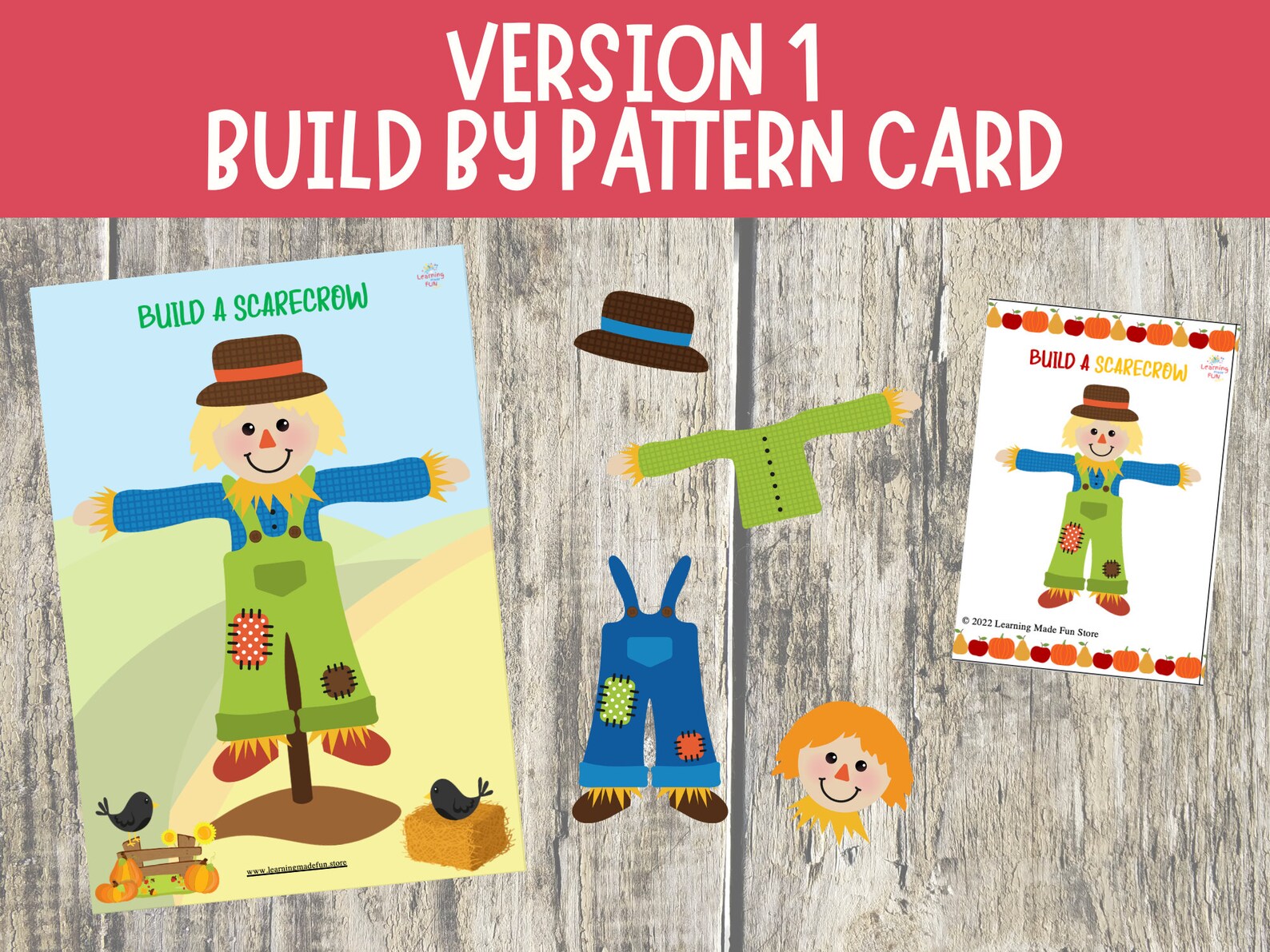 Build a Scarecrow Game: Autumn Toddler Activity, Busy Book (PDF) - Etsy