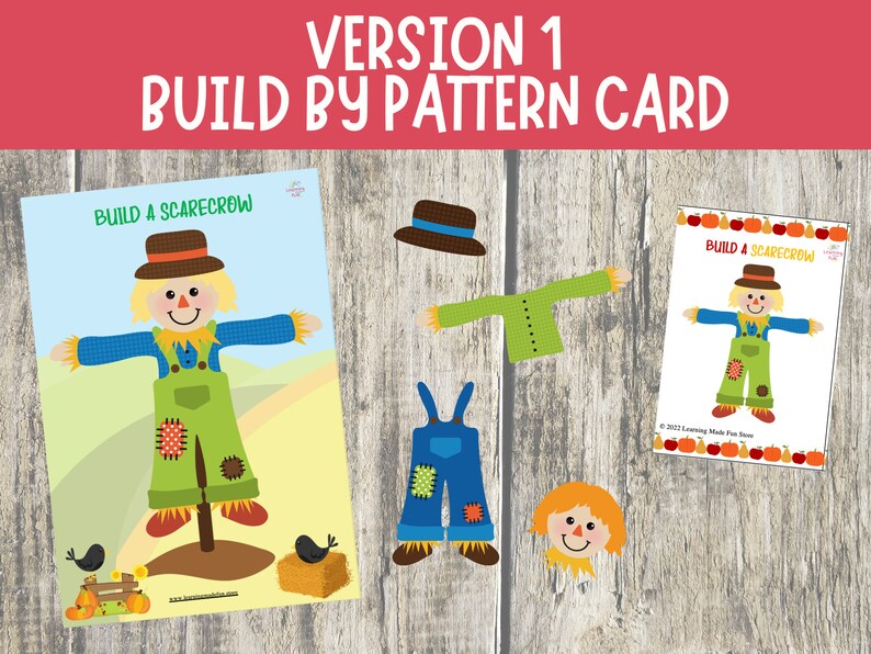 Build a Scarecrow Game: Autumn Toddler Activity, Busy Book (PDF) - Etsy