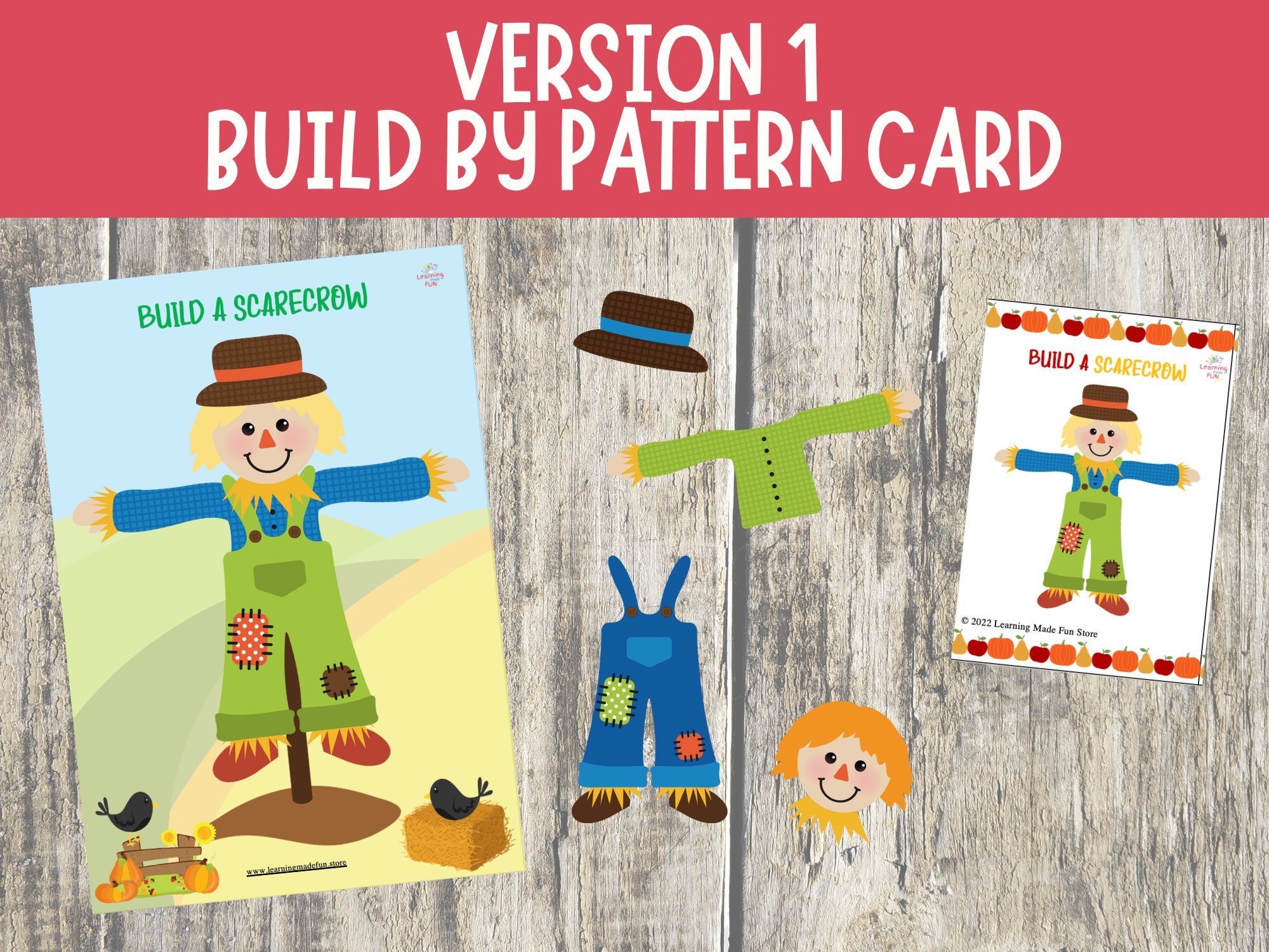 Build a Scarecrow Game: Autumn Toddler Activity, Busy Book (PDF) - Etsy