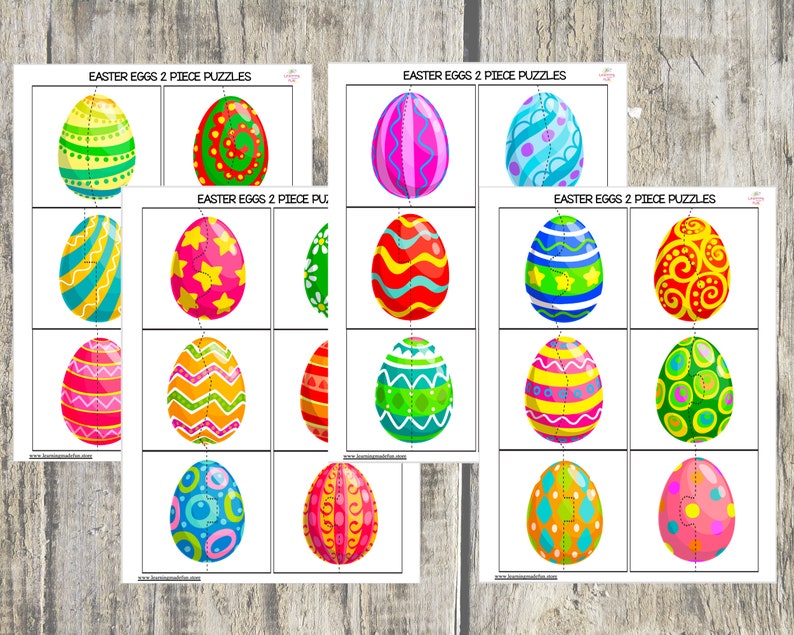 Easter Eggs Matching Game: Toddler Learning Activity (digital Download ...