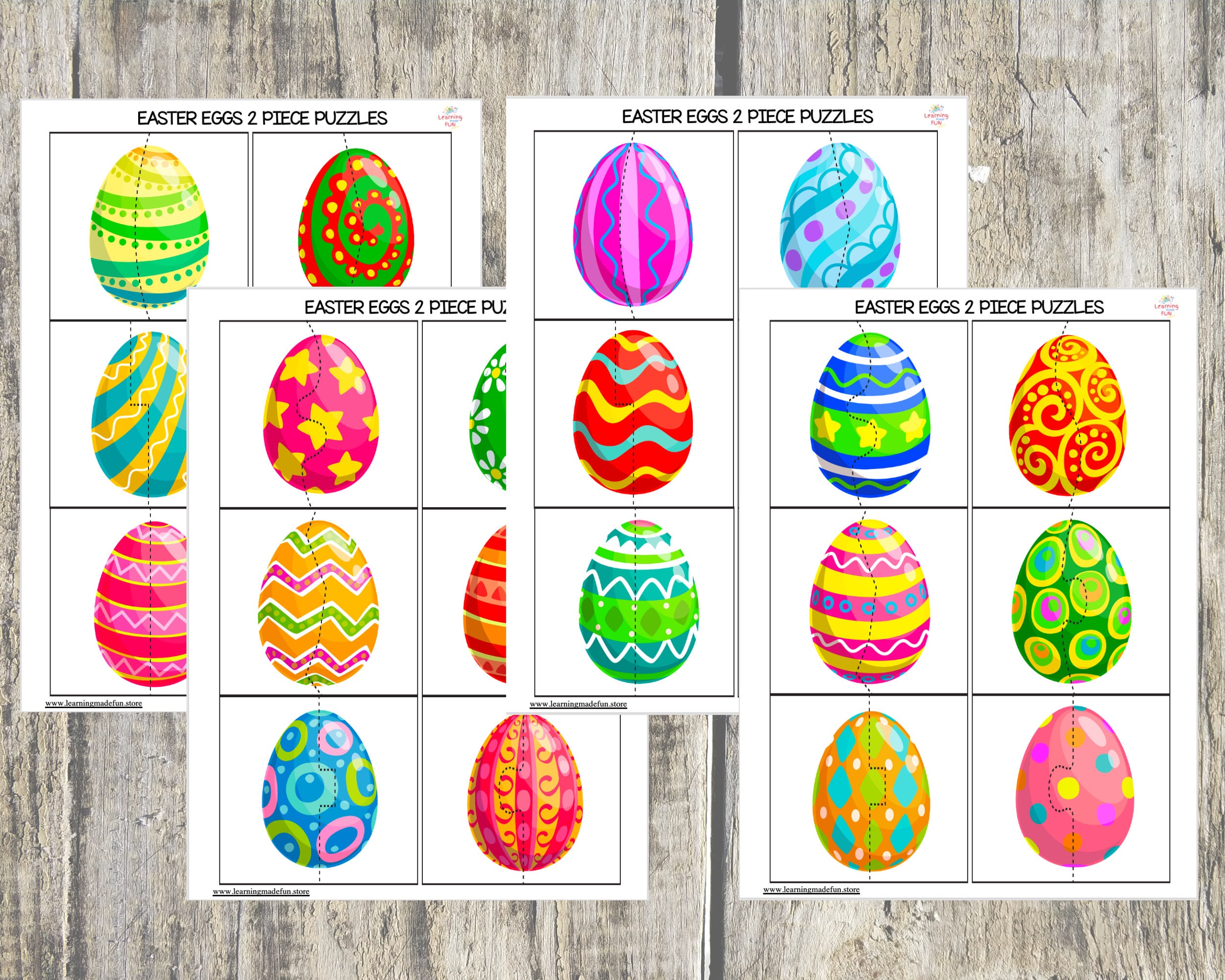 Easter Eggs Matching Game: Toddler Learning Activity (digital Download ...