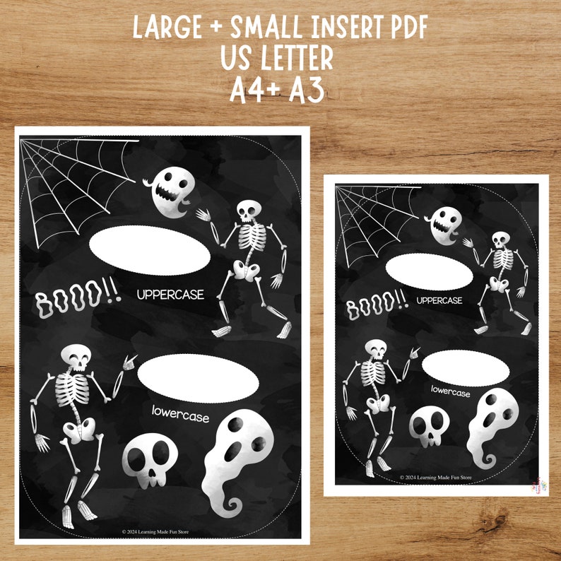 Ghost Letter Sorting Flisat Insert: Halloween Preschool Printable ...