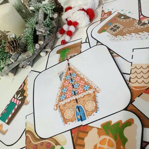 Gingerbread Matching Game for Toddlers, Christmas Games Printable ...