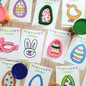 Easter Play Dough Mats, Printable Play Doh Learning Toddler Activitiy ...