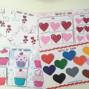 Valentines Day Busy Book, Busy Book Printable, Learning Binder ...
