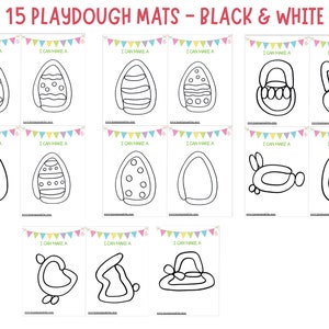 Easter Play Dough Mats, Printable Play Doh Learning Toddler Activitiy ...