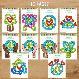 Earth Day Play Dough Mats, Printable Play Doh Toddler Activity, Bugs ...
