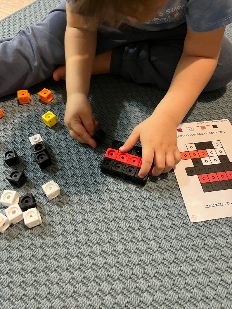 Winter Snap Cubes Mats Connecting Cubes Task Cards - Etsy