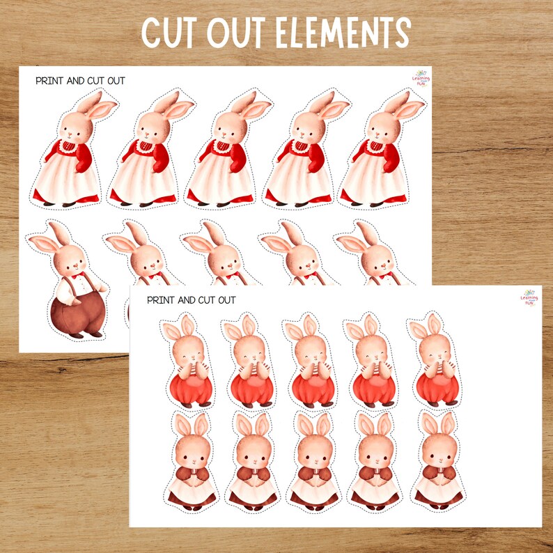 Easter Rabbit Counting Flisat Insert, Preschool Learning (digital ...