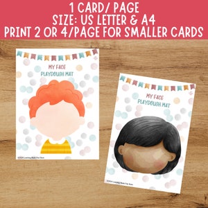 Create a Face Play Dough Mats: Multicultural Kids Activity (digital ...