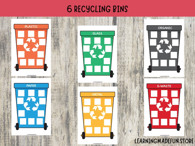 Recycling Game Earth Day Activity Waste Sorting Printable - Etsy