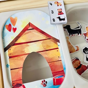 Dogs Counting, Printable Flisat Insert, Trofast Insert, Preschool ...
