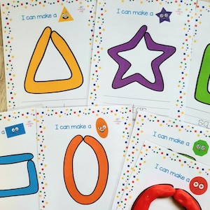 2D Shapes Play Dough Mats: Montessori Learning (digital Download) - Etsy