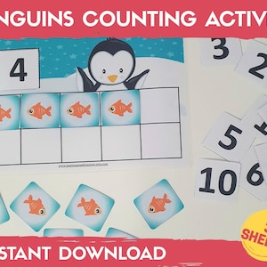 Penguin Counting Activity: Numbers 1-10 Printable (digital Download) - Etsy