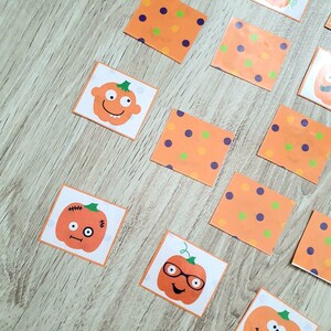 Halloween Memory Game, Pumpkin Matching Game for Toddlers, Preschool ...
